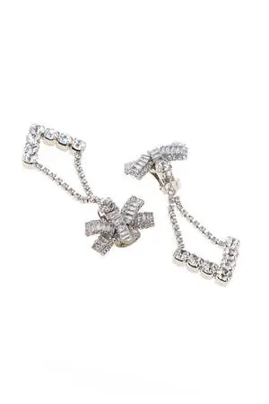 Alessandra Rich Embellished Metal Earrings