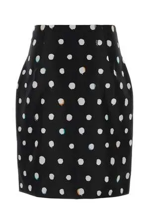Fendi Printed Taffeta Skirt