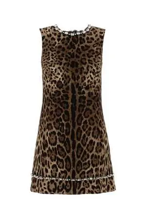 Dolce & Gabbana Printed Stretch Cady Mini Dress