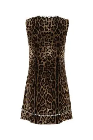 Dolce & Gabbana Printed Stretch Cady Mini Dress