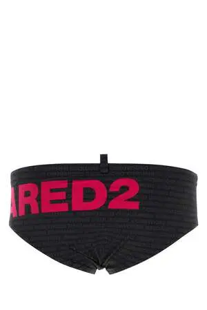 Dsquared2 Printed Stretch Nylon Swimming Brief - Multicolor