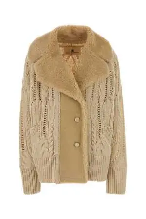ERMANO SCERVINO Ermanno Scervino Sand Wool Cardigan - Brown
