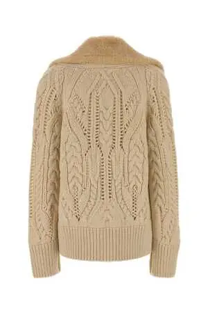 ERMANO SCERVINO Ermanno Scervino Sand Wool Cardigan