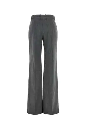 ERMANO SCERVINO Ermanno Scervino Dark Grey Stretch Wool Palazzo Pant
