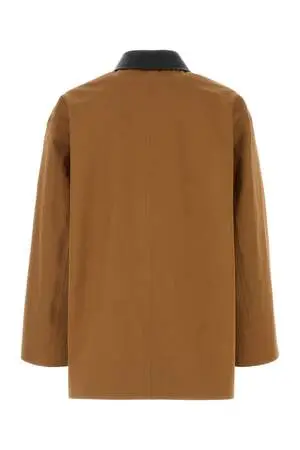 JIL SANDER Caramel Cotton Trench Coat