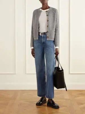 Veronica Beard Elwood Wool-blend Cardigan - Gray