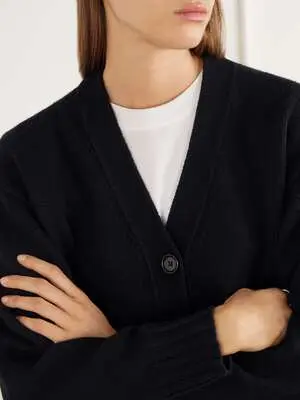 ALLUDE Cropped Wool And Cashmere-blend Cardigan