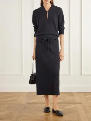 ALLUDE Wool And Cashmere-blend Sweater - Gray