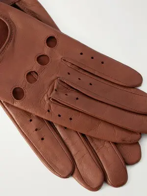 AGNELLE Rose Leather Gloves