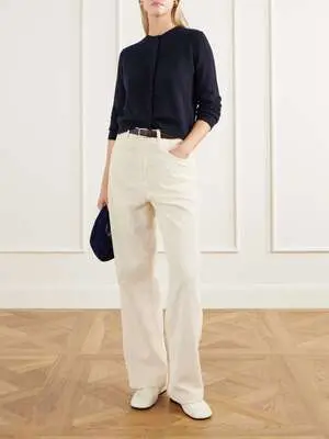 ALLUDE Cropped Cashmere Cardigan