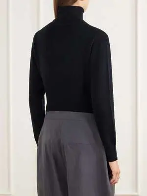 ALLUDE Wool And Cashmere-blend Turtleneck Bodysuit