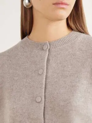 ALLUDE Cropped Cashmere Cardigan