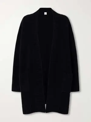 ALLUDE Wool And Cashmere-blend Cardigan - Black