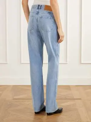 Guest In Residence Weekender Frayed Mid-rise Straight-leg Jeans