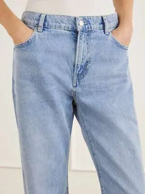 Guest In Residence Weekender Frayed Mid-rise Straight-leg Jeans
