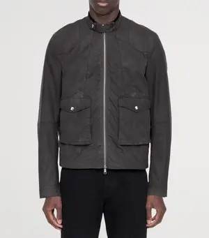 ALLSAINTS Waxed Cotton Kirk Racer Jacket