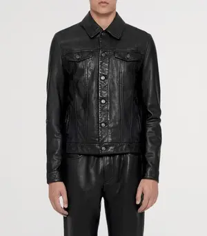 ALLSAINTS Sheepskin Chaiyo Trucker Jacket