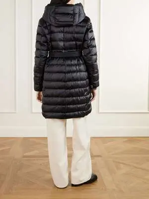 Max Mara Novef Reversible Quilted Satin Down Coat
