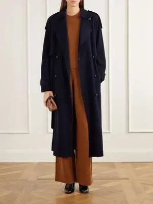 ALLUDE Wool And Cashmere-blend Mid-rise Wide-leg Pants