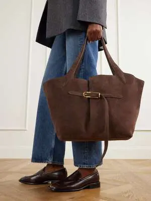 LIFFNER Belted Suede Tote