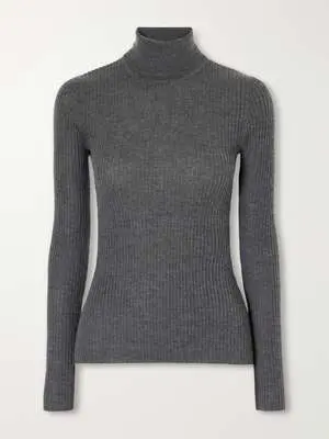 Gabriela Hearst Peppe Ribbed Cashmere-blend Sweater - Gray