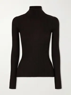 Gabriela Hearst Peppe Ribbed Cashmere-blend Sweater - Brown