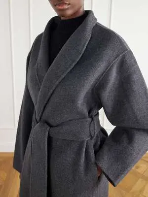 ALMADA Mara Belted Wool And Cashmere-blend Coat