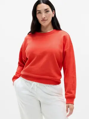 Athleta Forever Fleece Classic Crew Sweatshirt - Ember