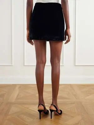 ABADIA Velvet Mini Skirt