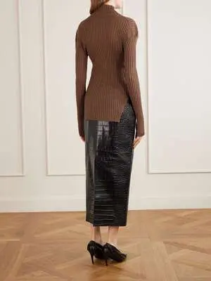 Khaite Vinci Wool And Silk-blend Turtleneck Sweater