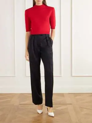 WILLY CHAVARRIA Chavela Cropped Wool Sweater