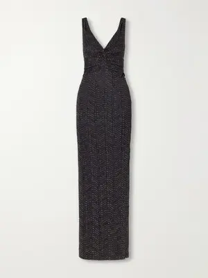 Missoni Striped Crochet Crochet-knit Maxi Dress - Gray