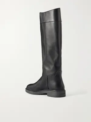 AQUAZZURA Ride 30 Paneled Leather Knee Boots