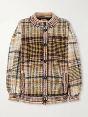 Missoni Checked Wool Padded Bomber Jacket - Multi