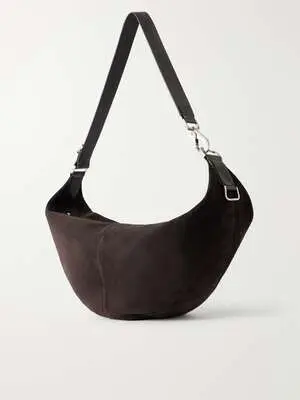 LEMAIRE Quiver Clip Mini Leather-trimmed Suede Shoulder Bag