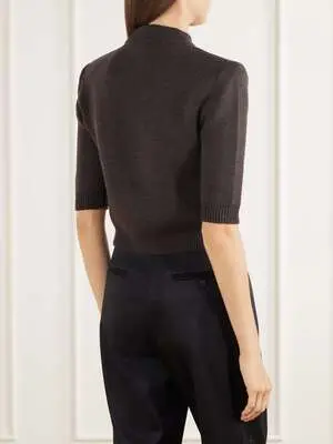 WILLY CHAVARRIA Chavela Cropped Wool Sweater