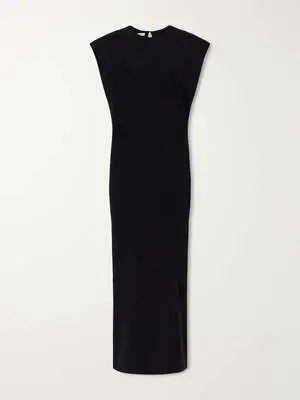 Co Shift Stretch-satin Maxi Dress - Black