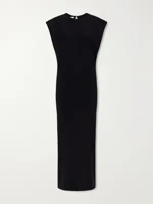 Co Shift Stretch-satin Maxi Dress - Black