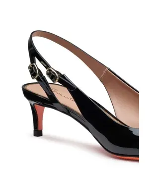 Santoni Low-heel Slingback Pumps - Black