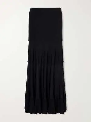 Altuzarra Gorrell Stretch-knit Maxi Skirt - Black