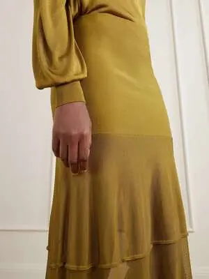Altuzarra Gorrell Tiered Stretch-knit Maxi Skirt