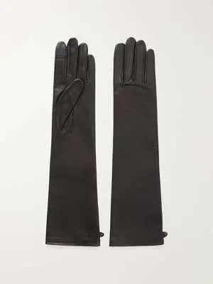 AGNELLE Opera Leather Gloves - Black