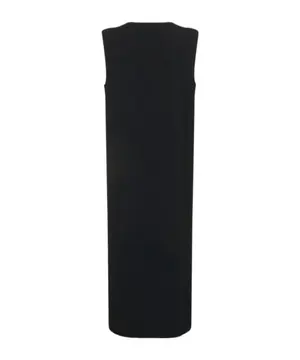 JIL SANDER Interlock Deep V Neck Midi Dress