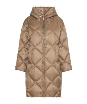 Max Mara Mtctrefe Hooded Midi Puffer Jacket - Camel
