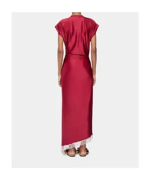 Rabanne Fringe-detailed Gathered Dress