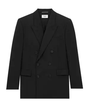 Saint Laurent Yves Double-breasted Blazer - Black