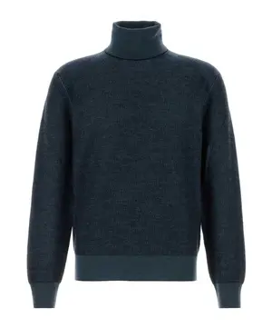 Brioni Long-sleeve High-neck Sweater - Blue