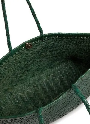 Dragon Diffusion Rattan Basket Handbag - Green