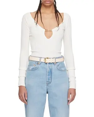 Jacquemus Long-sleeved T-shirt - White