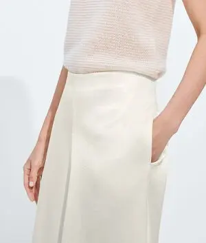 Bottega Veneta Shiny Midi Skirt